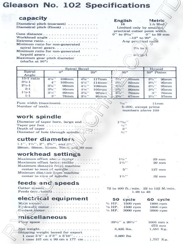 used machine,Hypoid gear generator,GLEASON,NO:102